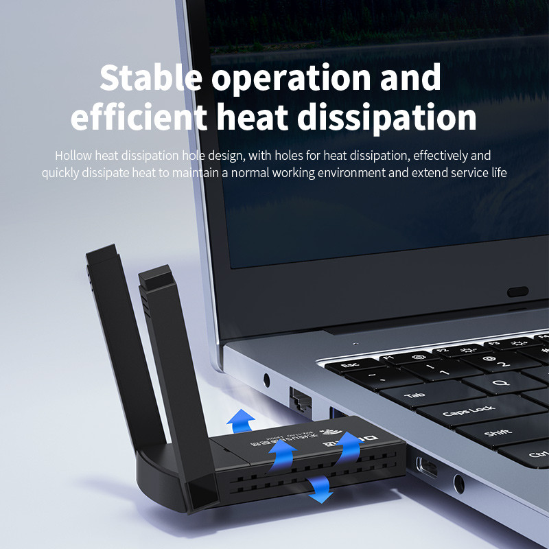 DrPhone TurboLink - 1300Mbps - 5Ghz WiFi Adapter Dongle - Draadloos en ...