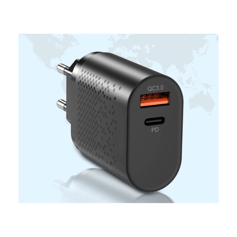 DrPhone HALO-N4 – 2 Poorts Oplader met USB-C PD + QC 3.0 Qualcomm 3.0