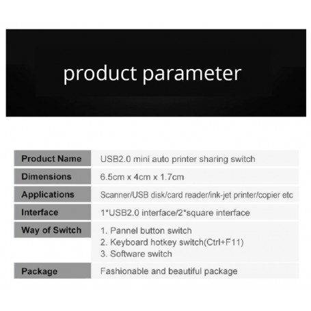 DrPhone - PSwitch Printer Switch - 2 Computers / Laptops aansluiten op ...