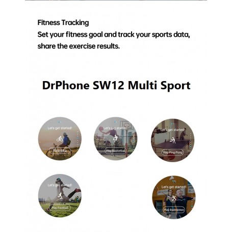 DrPhone SW12 Instinct - 4G LTE Smartwatch Mannen - Android 7.1 met 3GB Ram 32B Opslag - GPS ...