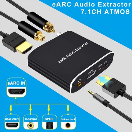 DrPhone eArc Lite - 192Khz HDMI Audio eArc Extractor 7.1CH Atmos ...